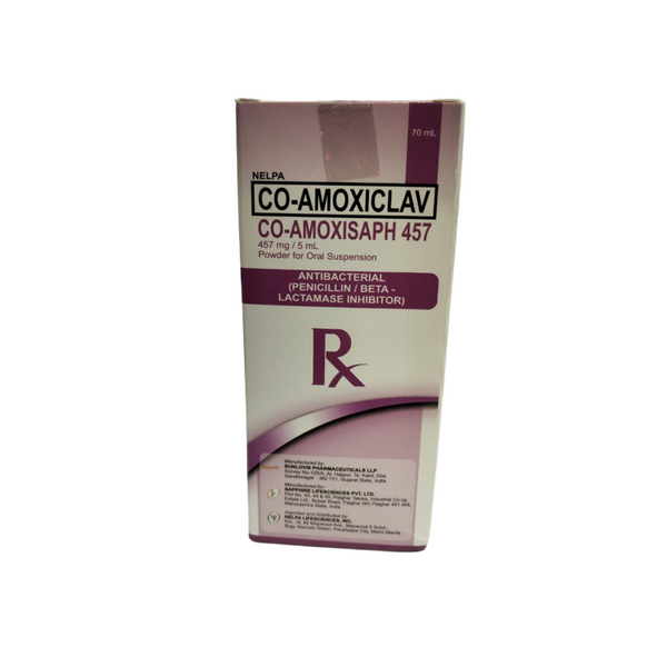 CO-AMOXISAPH-457 Co-Amoxiclav 457mg / 5ml Powder for Oral Suspension ...